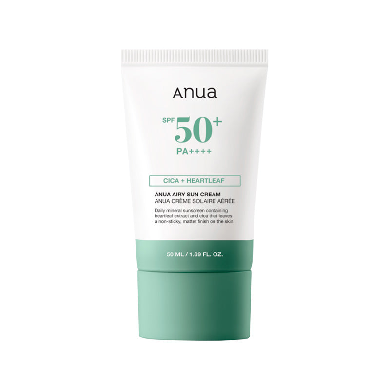 Anua Airy Sun Cream SPF50+ PA++++ 50ml | Lightweight Mineral Sunscreen ...